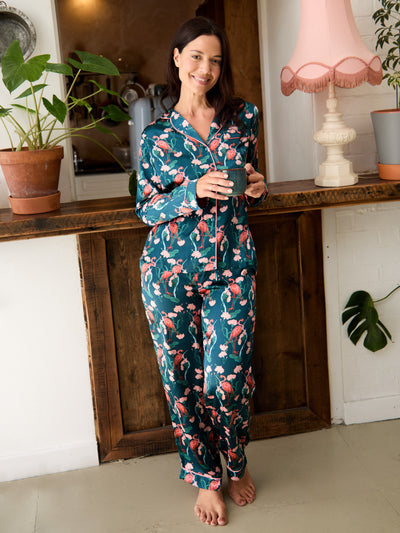 Womens Satin Traditional Pyjamas – THEIR NIBS